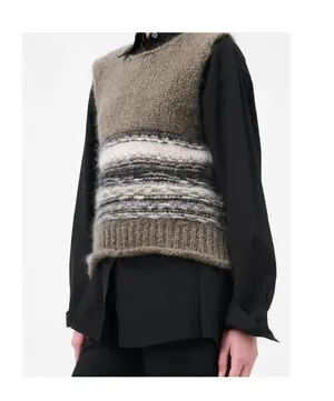 Our Legacy Sleeveless Striped Knit Vest