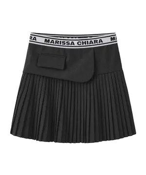 Marissa Chiara Pleated Skirt With Logo Waistband