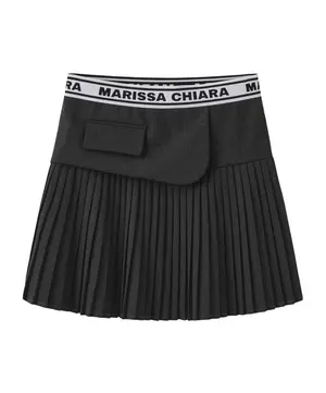 Marissa Chiara Pleated Skirt With Logo Waistband