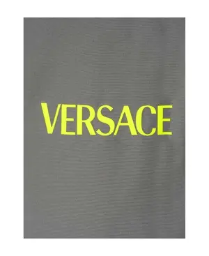 Versace Logo Printed Half-zip Hooded Jacket
