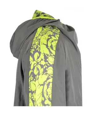 Versace Logo Printed Half-zip Hooded Jacket