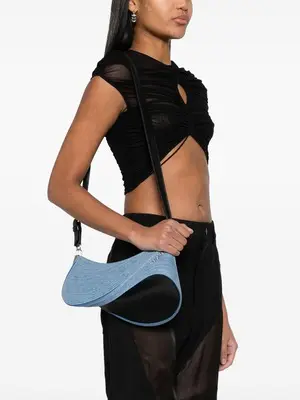 MUGLER Denim Shoulder Bag - Blue
