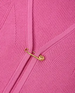 Versace Safety Pin Fastened Cardigan