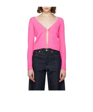 Versace Safety Pin Fastened Cardigan
