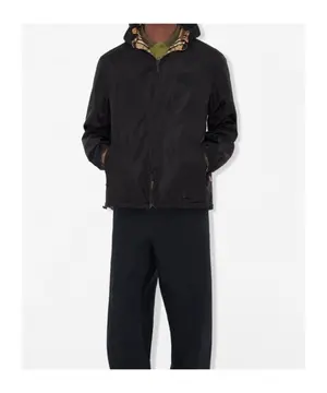 Burberry Checked Reversible Zip-up Hooded Jacket