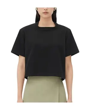Bottega Veneta Heavy Knit Cropped T-shirt