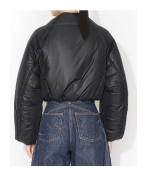 Alaïa Pleated Bomber Jacket - Black