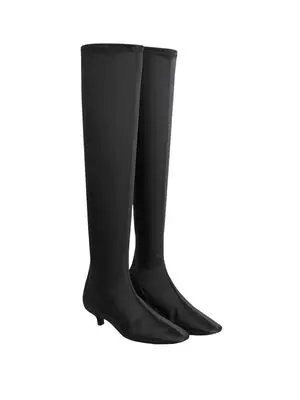 TOTEME Satin Square-toe Knee-high Boots
