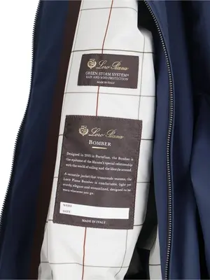 Loro Piana Long Sleeve Zip Up Jacket - Blue
