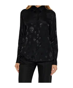 Alexander McQueen Skull Printed Long-sleeve Shirt