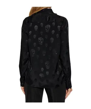 Alexander McQueen Skull Printed Long-sleeve Shirt