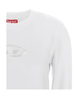 DIESEL® F-slimmy-od Crewneck Cropped Sweatshirt - White