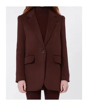 Max Mara Single-breasted Tailored Blazer - Cherry