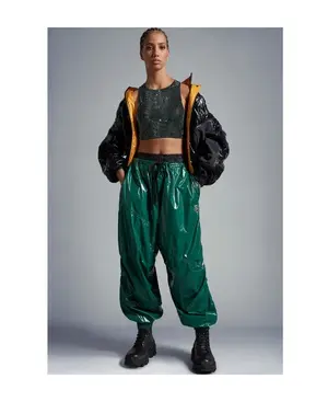 Moncler Alicia Keys Logo Patch Padded Short Down Jacket