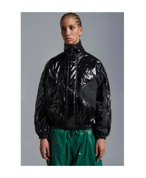 Moncler Alicia Keys Logo Patch Padded Short Down Jacket