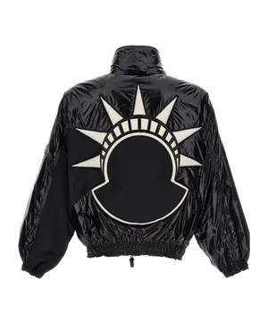 Moncler Alicia Keys Logo Patch Padded Short Down Jacket