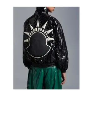 Moncler Alicia Keys Logo Patch Padded Short Down Jacket