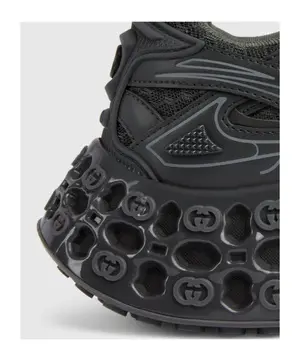 Gucci 3d Effect Interlocking G Trainers - Black