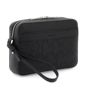 FERRAGAMO Logo Zipper Shoulder Bag
