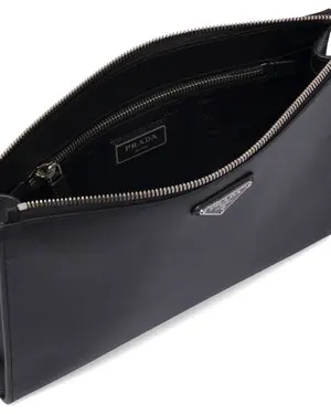 Prada Logo Plaque Pouch