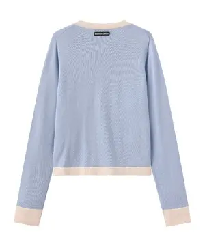 Marissa Chiara Long-sleeved Knitted Cardigan With Button Closure And Pockets