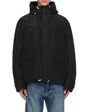 FERRAGAMO Hooded Casual Jacket - Black