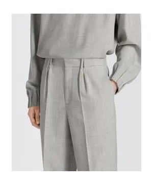 Dior Straight Leg Pleated Trousers