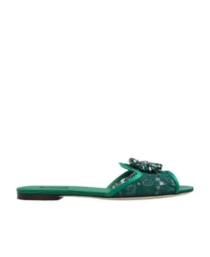Dolce & Gabbana Bianca Lace Sandals - Green