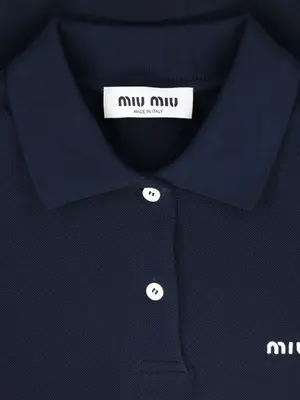 Miu Miu Embroidered Logo Polo Shirt