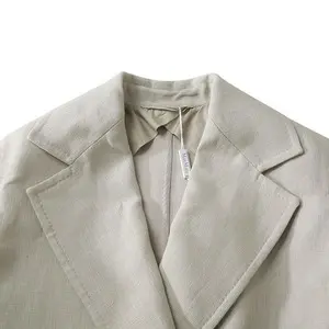 Max Mara Double-breasted Linen Coat