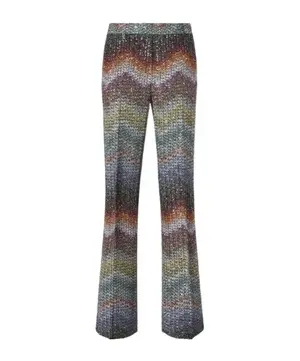 Missoni Embroidered Knitted Trousers - Gray