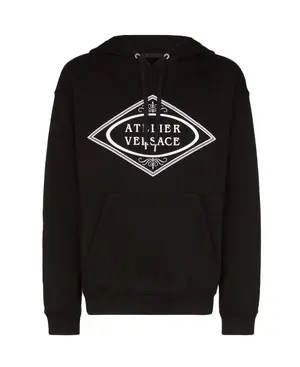 Versace Atelier Logo Print Hoodie