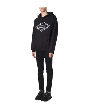 Versace Atelier Logo Print Hoodie