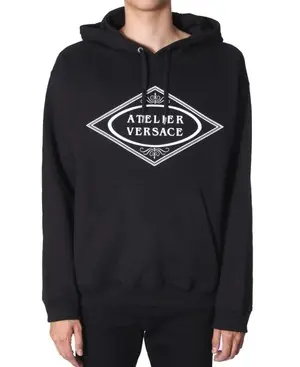 Versace Atelier Logo Print Hoodie