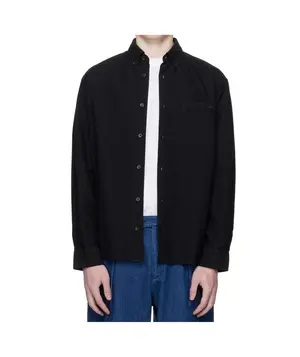 A.p.c. Logo-embroidered Long-sleeved Shirt