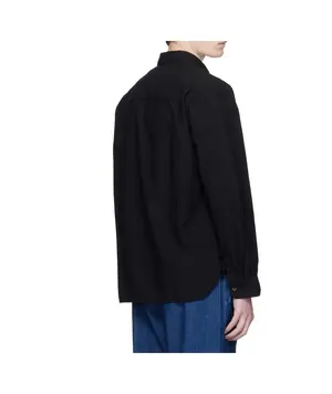 A.p.c. Logo-embroidered Long-sleeved Shirt