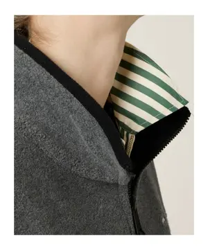 Miu Miu Fleece Sleeveless Full Zip Vest With Logo Embellishment