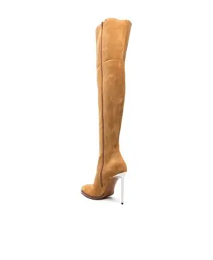 Bally Hedy Pointed Toe High Heel Boots - Brown