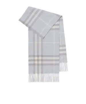 Burberry Check Cashmere Scarf - Mist