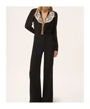 Chloé Crepe De Chine Lace Detail Shirt