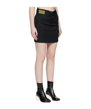 MAISON MARGIELA Mini Skirt With Faux Fold-over Belt