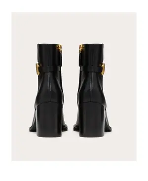 Valentino Garavani Vlogo Signature Leather Ankle Boots