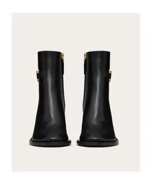 Valentino Garavani Vlogo Signature Leather Ankle Boots