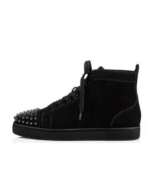 CHRISTIAN LOUBOUTIN Embellished High-top Sneakers - Black