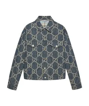 Gucci Interlocking G Pattern Denim Jacket