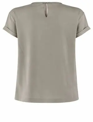 Brunello Cucinelli Satin Crewneck T-shirt - Gray