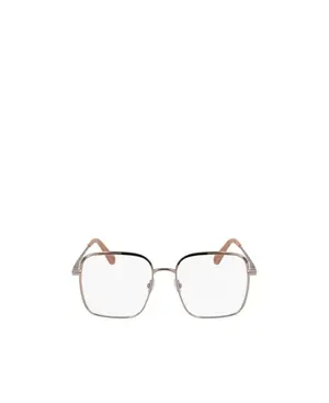 Chloé Rectangular Frame Logo Flat Mirror Eyeglasses - Brown