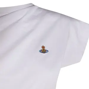 VIVIENNE WESTWOOD Orb Embroidered Asymmetric T-shirt - White