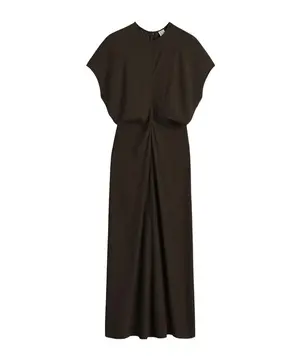TOTEME Toteme Short-Sleeved Draped Maxi Dress No