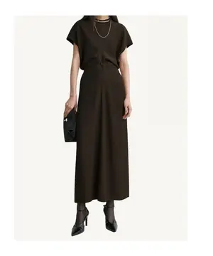 TOTEME Short-sleeved Draped Maxi Dress - No